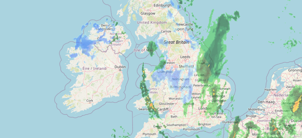 Live UK Snow Radar - Real Weather